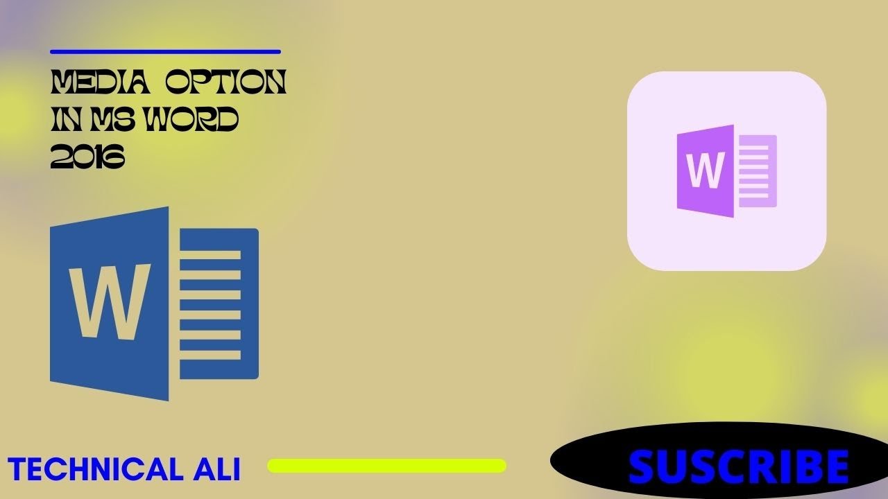 How to use Media Option in Ms Word 2016 - YouTube