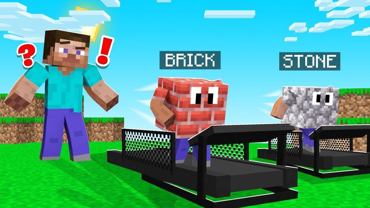 Minecraft BUT The BLOCKS ARE RUNNING! (catch them!) - YouTube