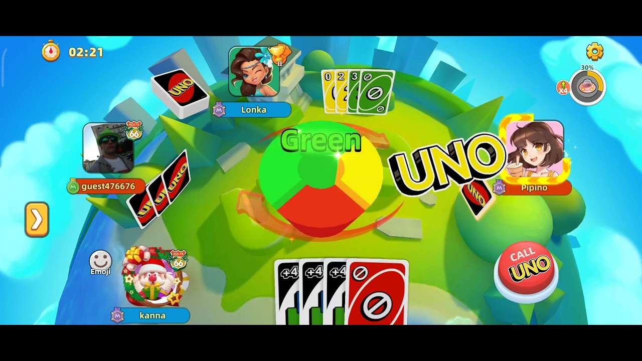 UNO Match Win With 3 +4 Wild Cards - YouTube