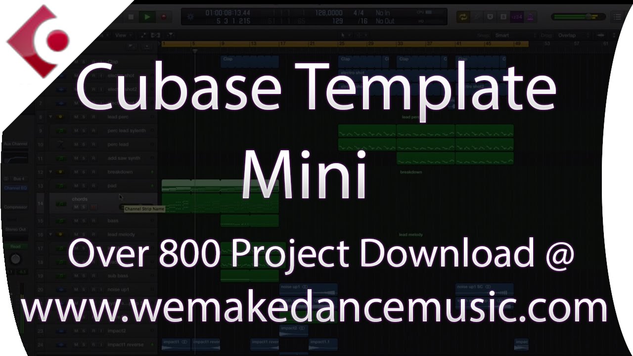 Deep House Music Production Template For Cubase - Mini By DBiz - YouTube