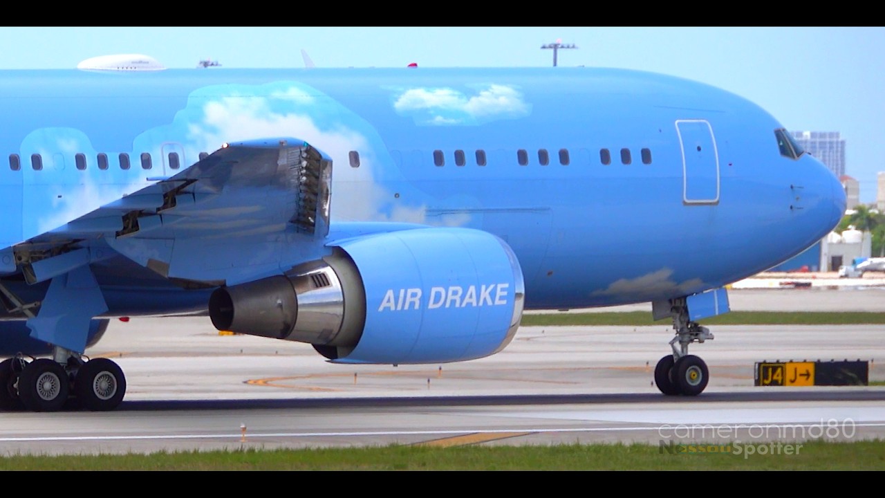 Air Drake 767 leaves Fort Lauderdale | Emergency Landing | JetBlue ...