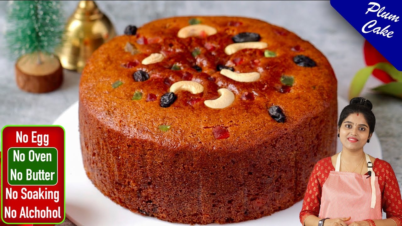 கிறிஸ்மஸ் கேக் செய்ய ஓவன் தேவையில்லை | Plum Cake in Tamil | Christmas ...
