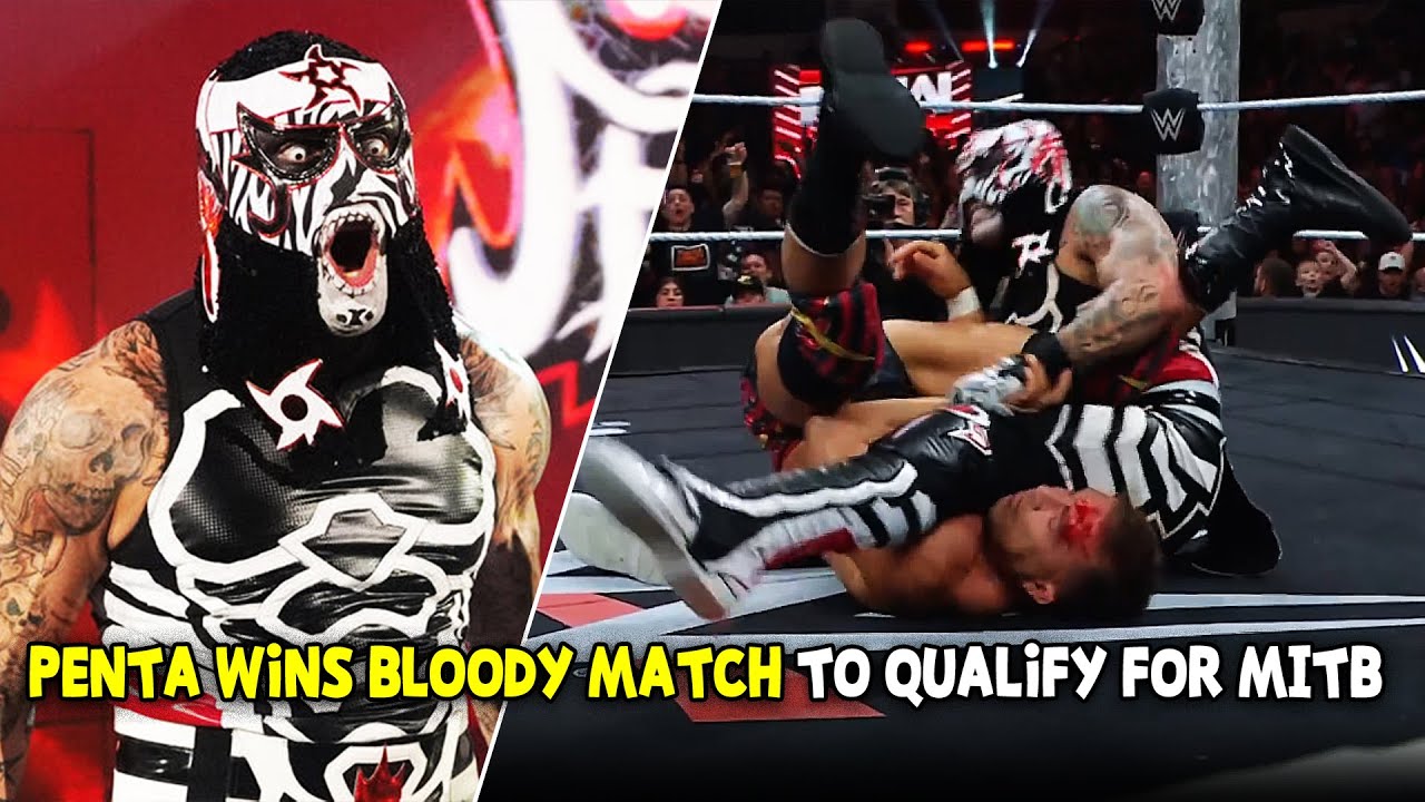 Penta Wins BRUTAL Bloody Raw Match to Qualify for MITB 2025 SPOT - YouTube