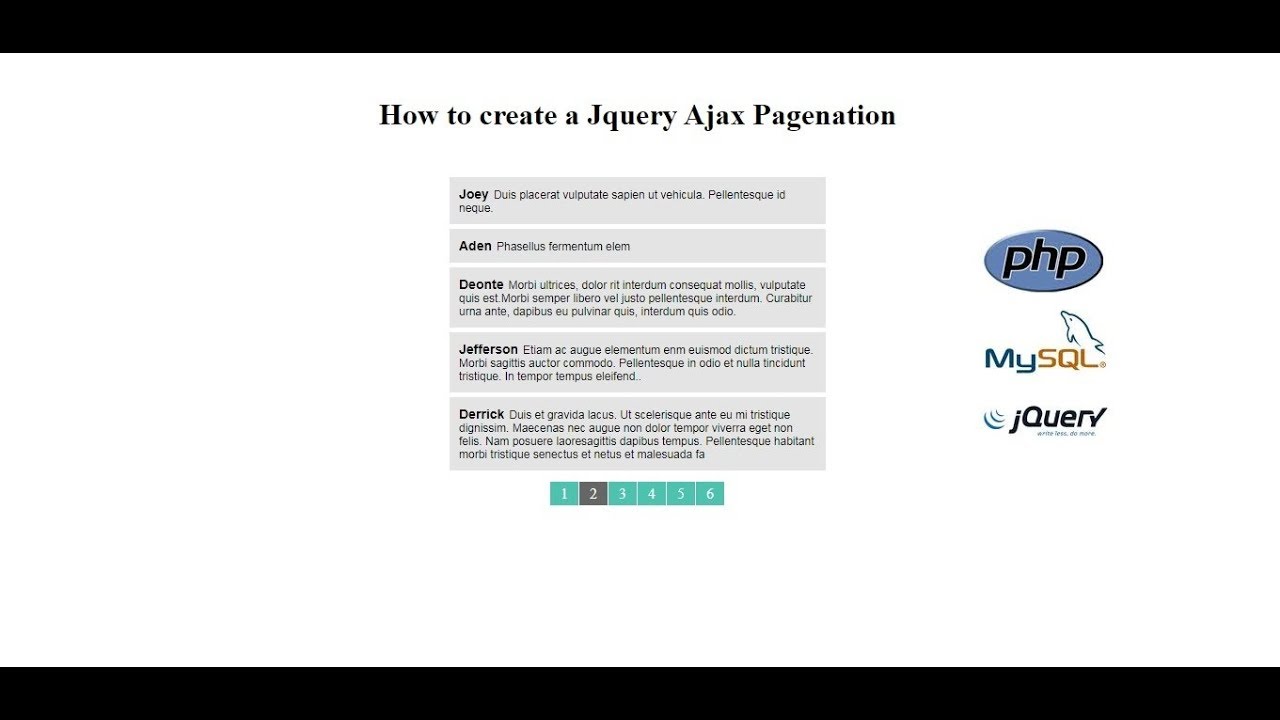How To Create A Jquery Ajax Mysqli Pagenation YouTube how-to-create-a-jquery-ajax-mysqli-pagenation-youtube