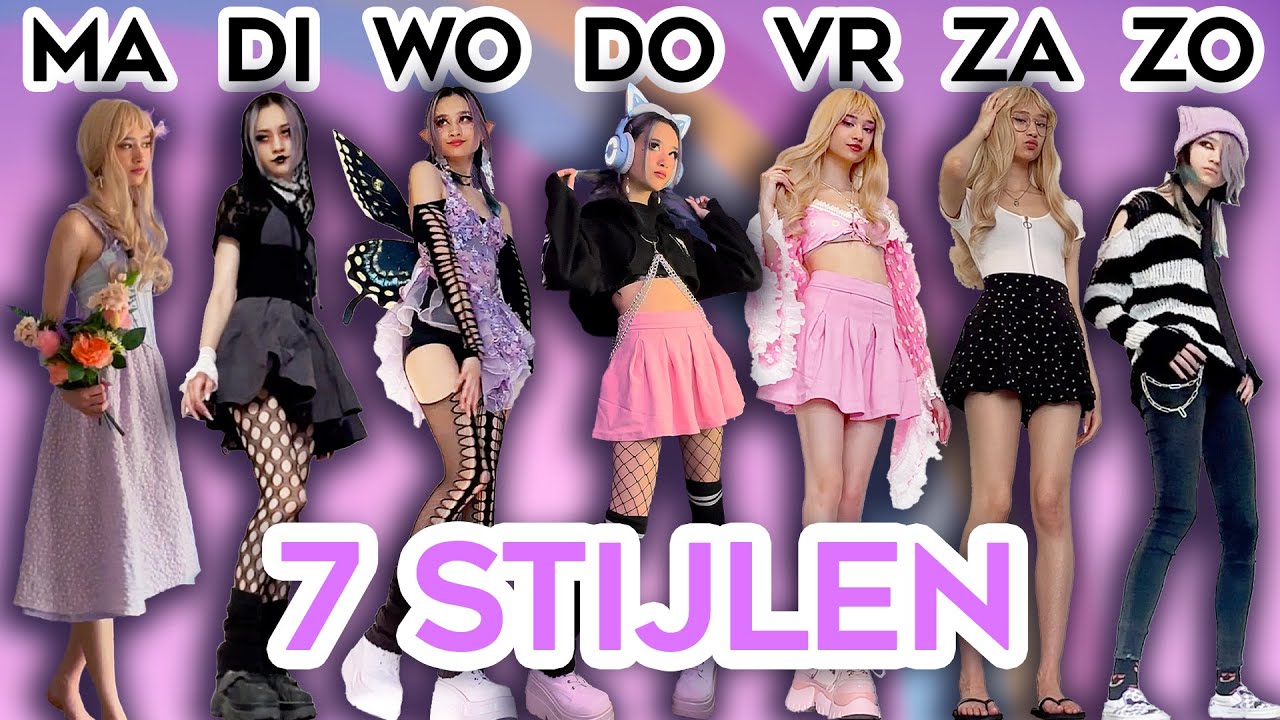 ELKE DAG EEN ANDERE STIJL!! | Cottagecore / goth / fairycore / E-girl ...