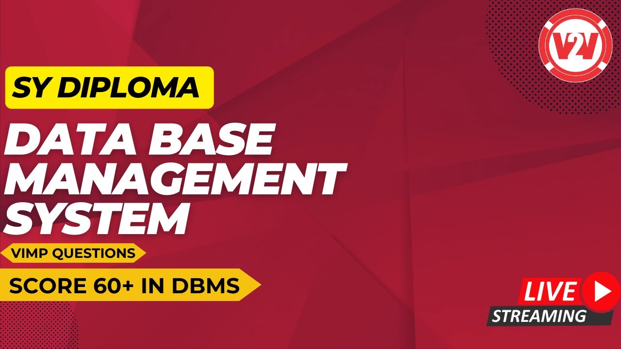 DBMS | SY diploma | Board Paper Solution & VIMP for Board Exam - YouTube