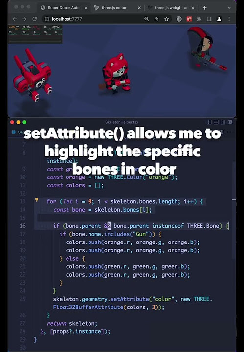 How To Display The Character Skeleton In Threejs Tutorial Javascript Typescript Coding