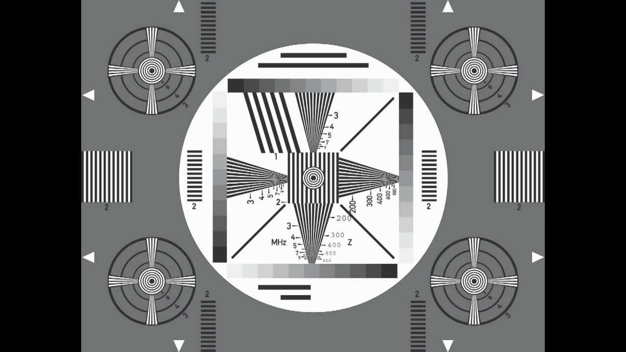 Schwarzweiß Testbilder Monochrome Testcards - YouTube
