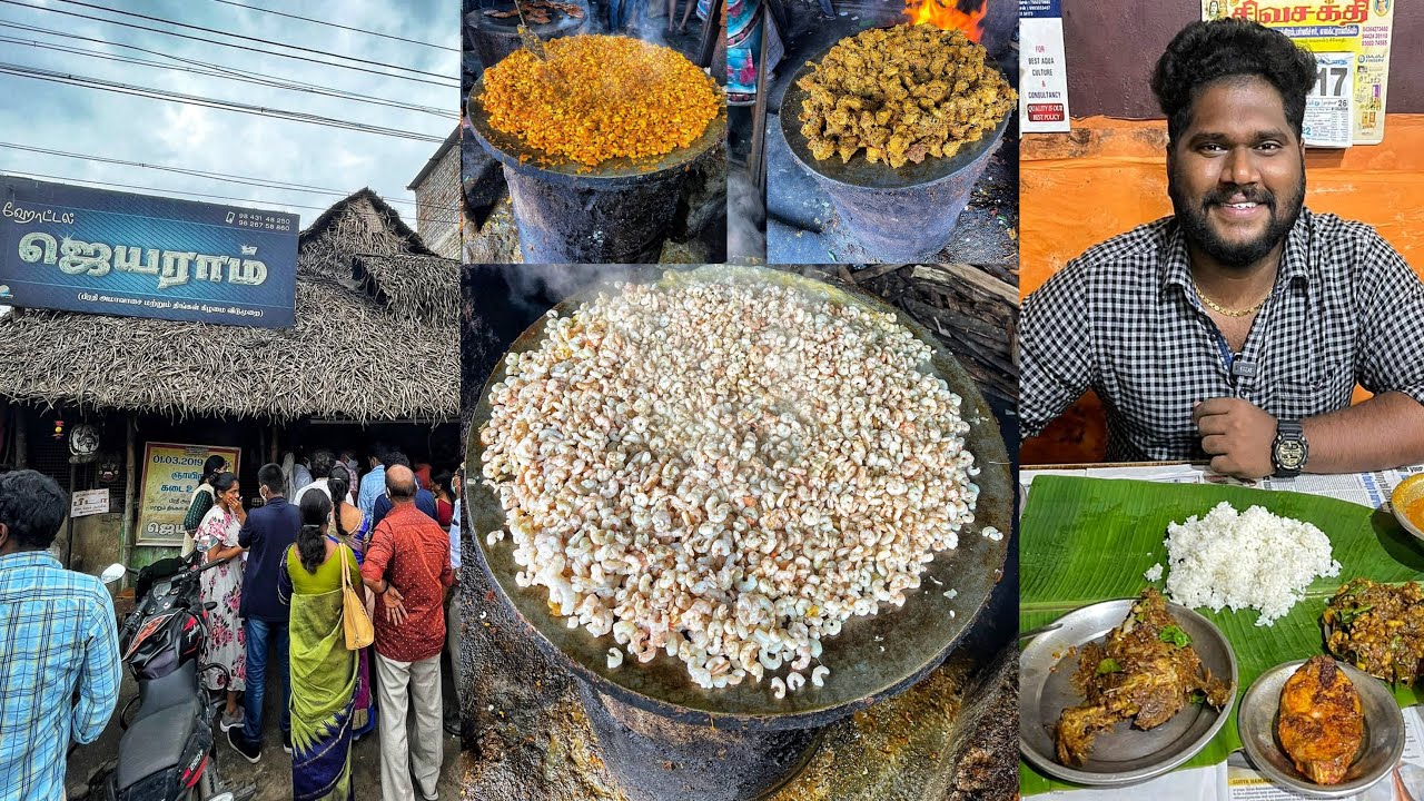 MOST FAMOUS !! Puthur Jayaram Hotel 🔥 - Making Kilos of Prawn & Fish ...