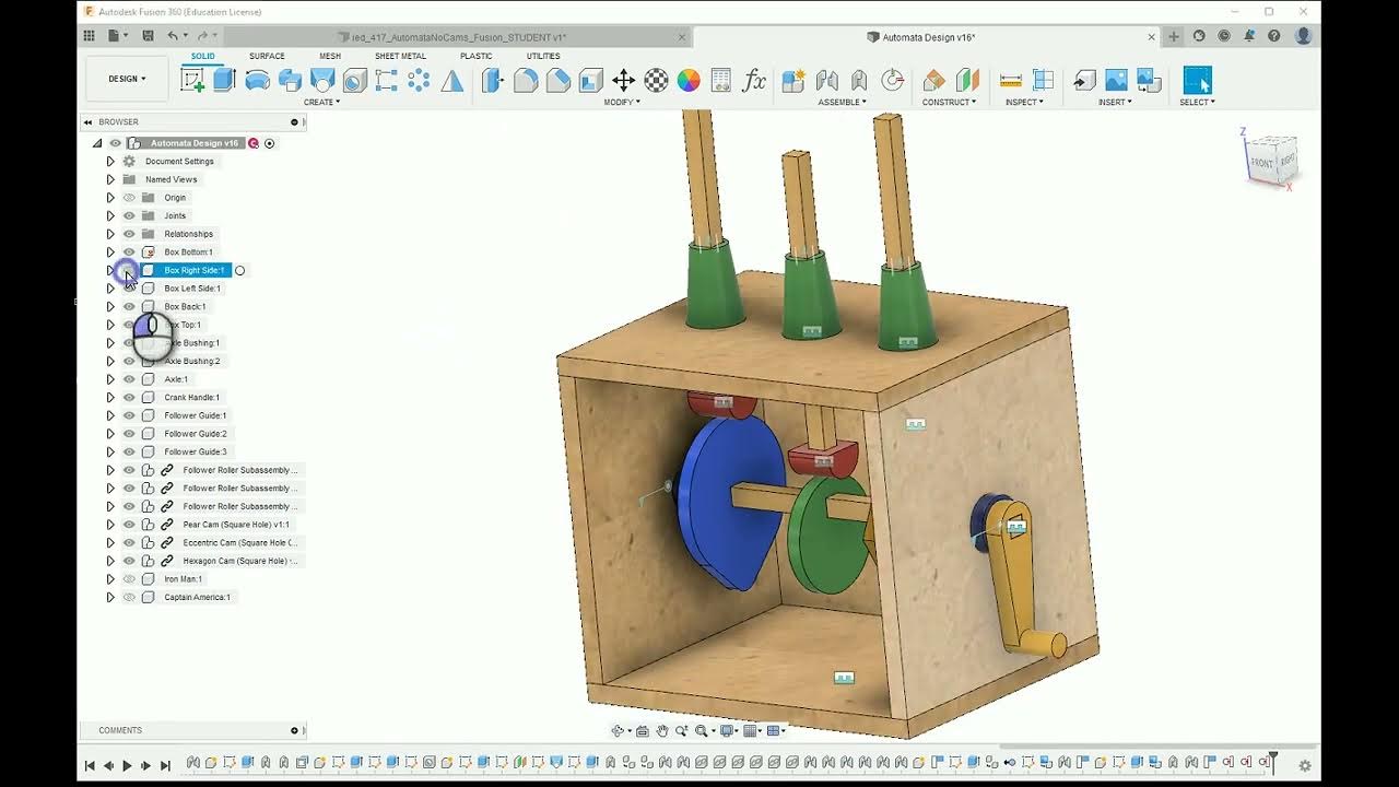 Automata Cam Motion using Tangent Relationships - YouTube