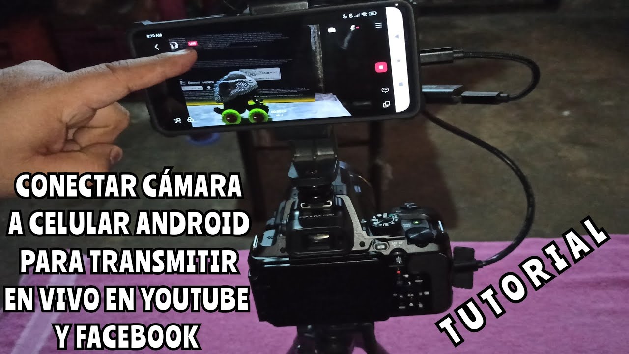 Cómo conectar Cámara a celular android para Transmitir En Vivo - YouTube