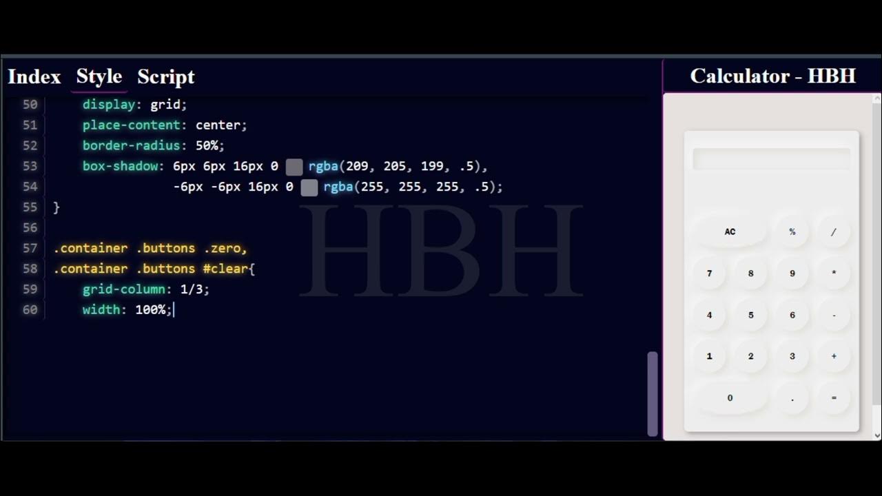 How to create Neumorphism JavaScript Calculator? | Easy Step-by-Step Guide! - YouTube