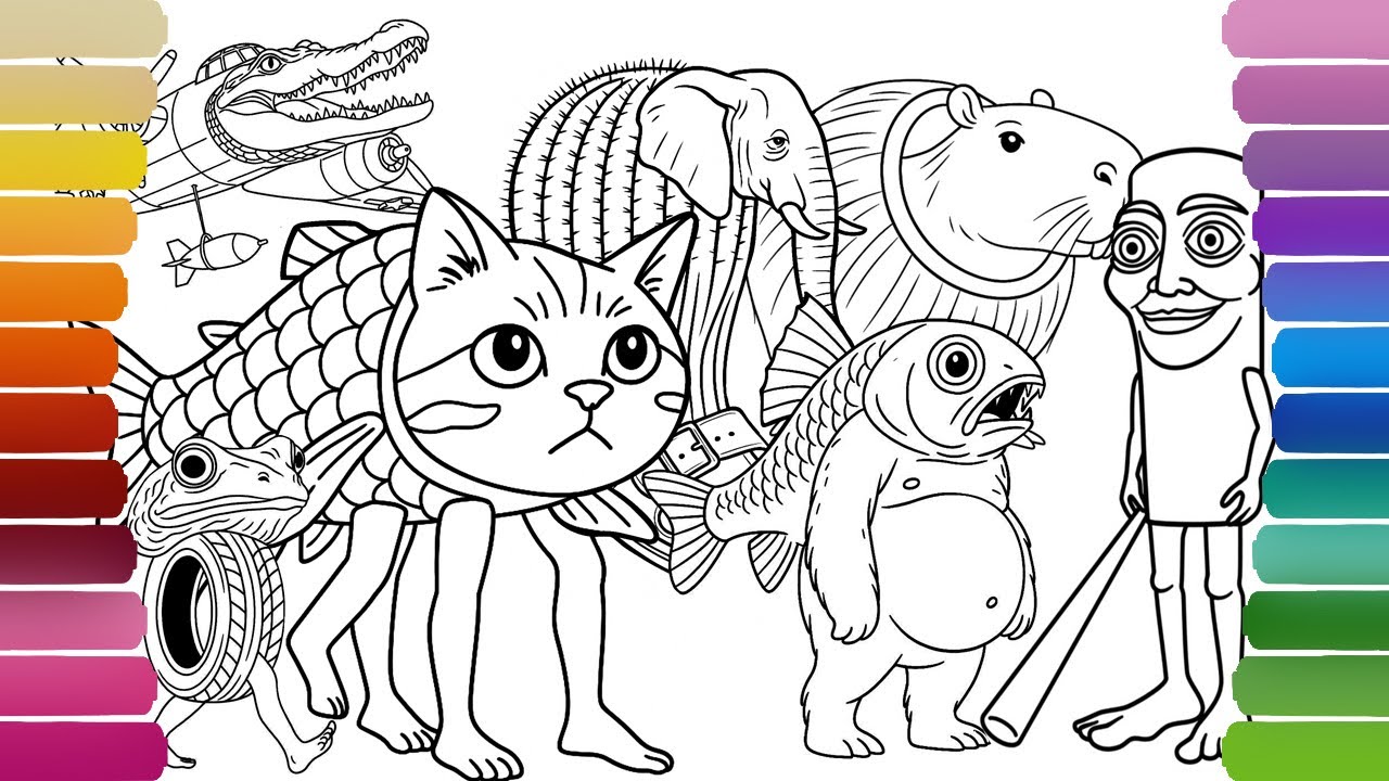 ITALIAN BRAINROT Animals New Coloring Pages / How to Color Top 7 ...