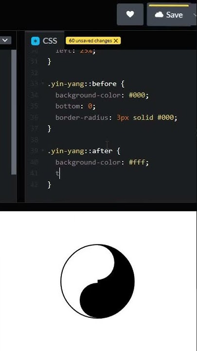 How To Make Yin Yang Shape Using CSS | Pure CSS #shorts - YouTube
