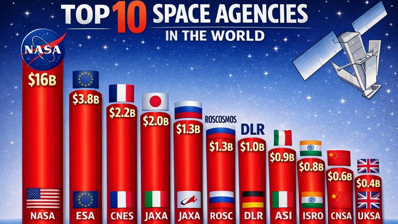 Top 10 Ranking Space Agencies in the World #factsinhindi - YouTube