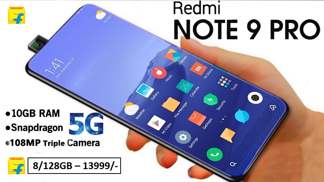 Redmi Note 9 Pro: 108MP Camera, 5G Support, Pop Up Camera, Unboxing ...