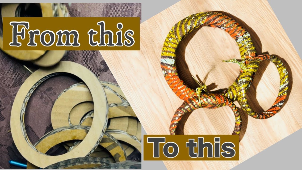 DIY: How to Transform Cardboard into Beautiful Fabric Bracelets - YouTube