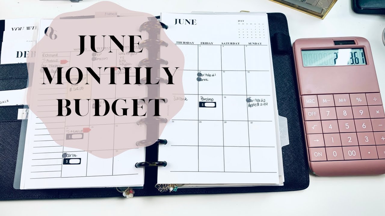 MONTHLY BUDGET | JUNE 2021| MONEY MONDAY - YouTube