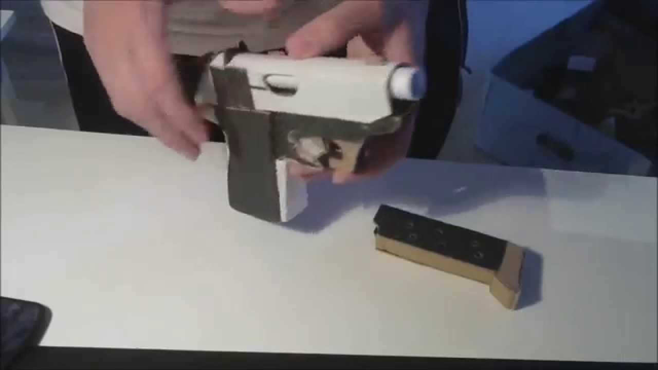 Walther PPK Cardboard Pistol - YouTube