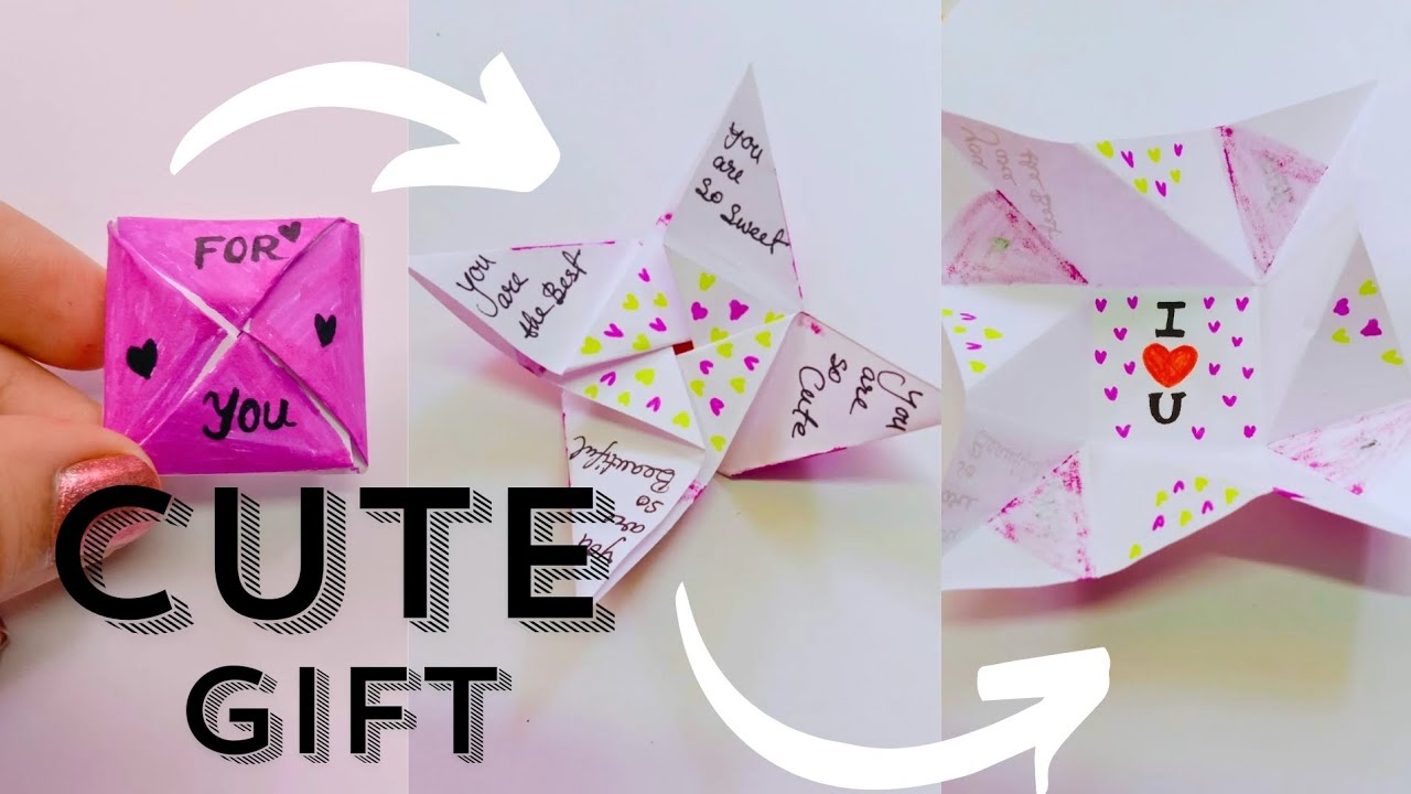 Cute gift for girlfriend | Easy paper craft | DIY mini paper craft ...