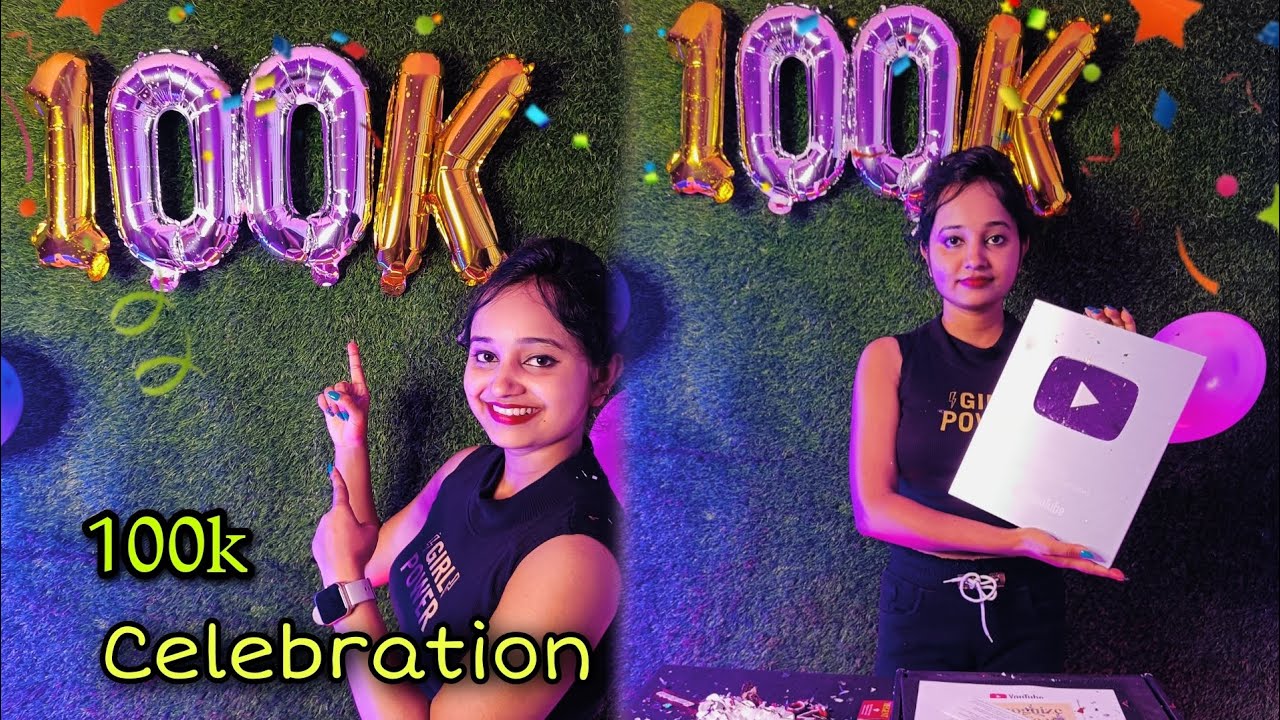 100k Celebration 🥳🎉🎉//Finally 100k subscribe complete 💯// - YouTube
