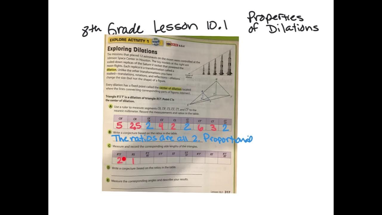 8th Grade Go Math Lesson 10.1 Properties of Dilations - YouTube