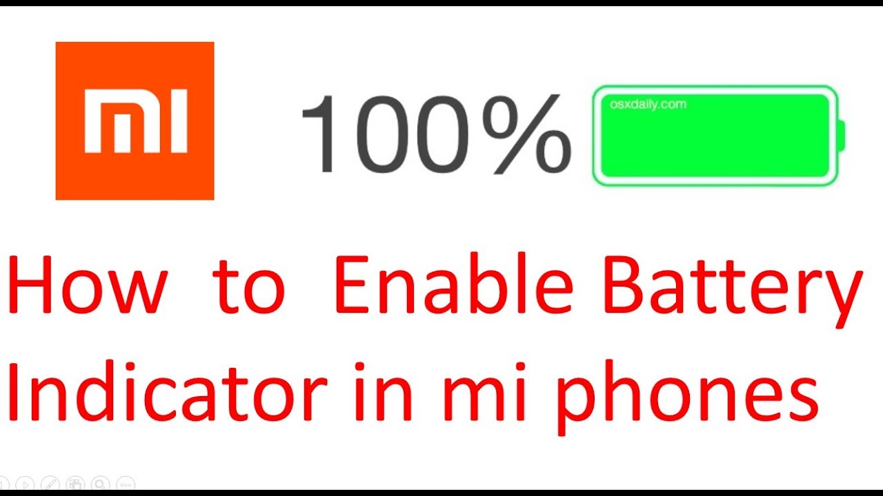 how to enable battery percentage in mi redmi y1 - YouTube