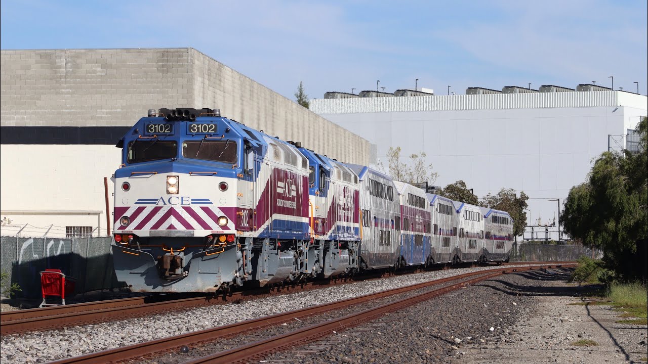 Trains in Santa Clara, CA Feat. ACE, Caltrain & Capitol Corridor on 04 ...