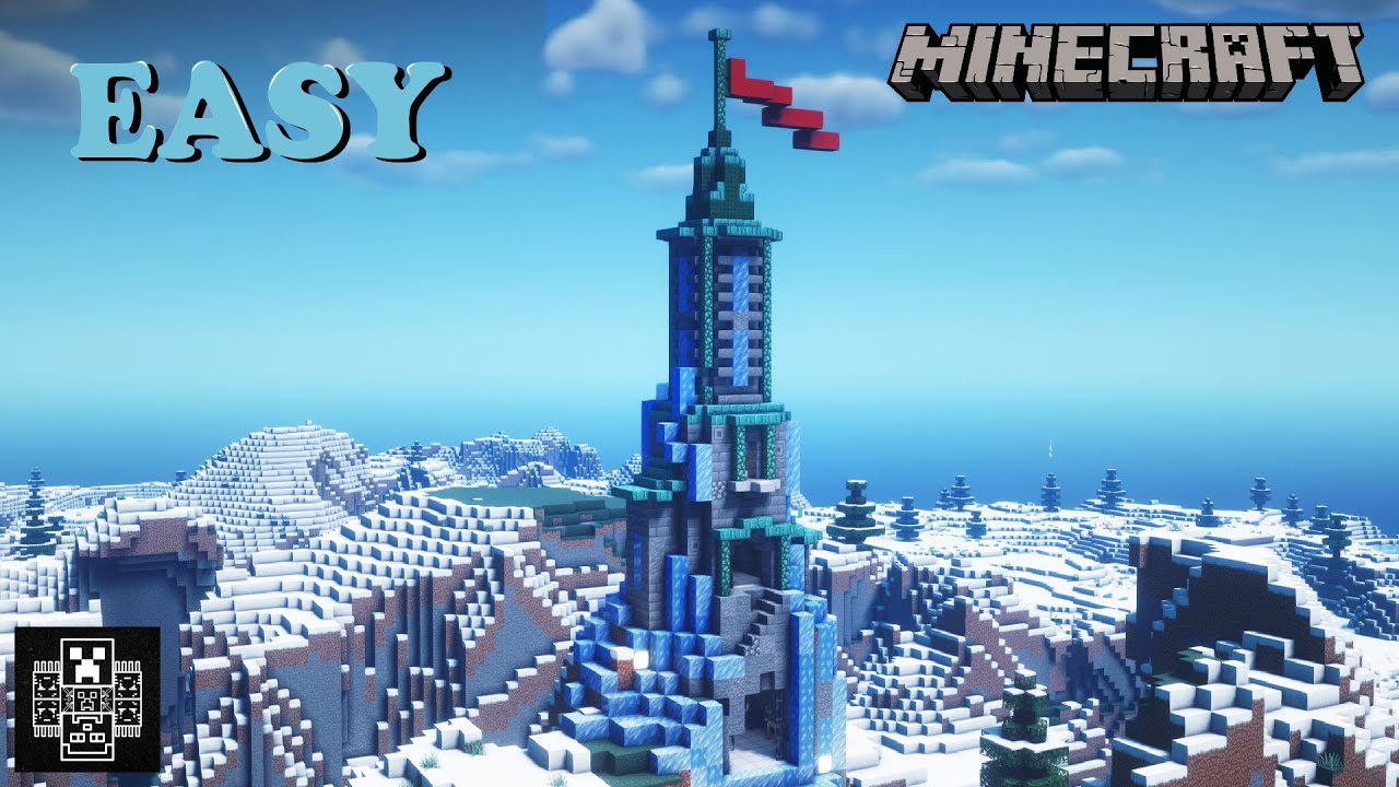 How to build an Ice Turret in Minecraft | Winter Turret - [Tutorial ...