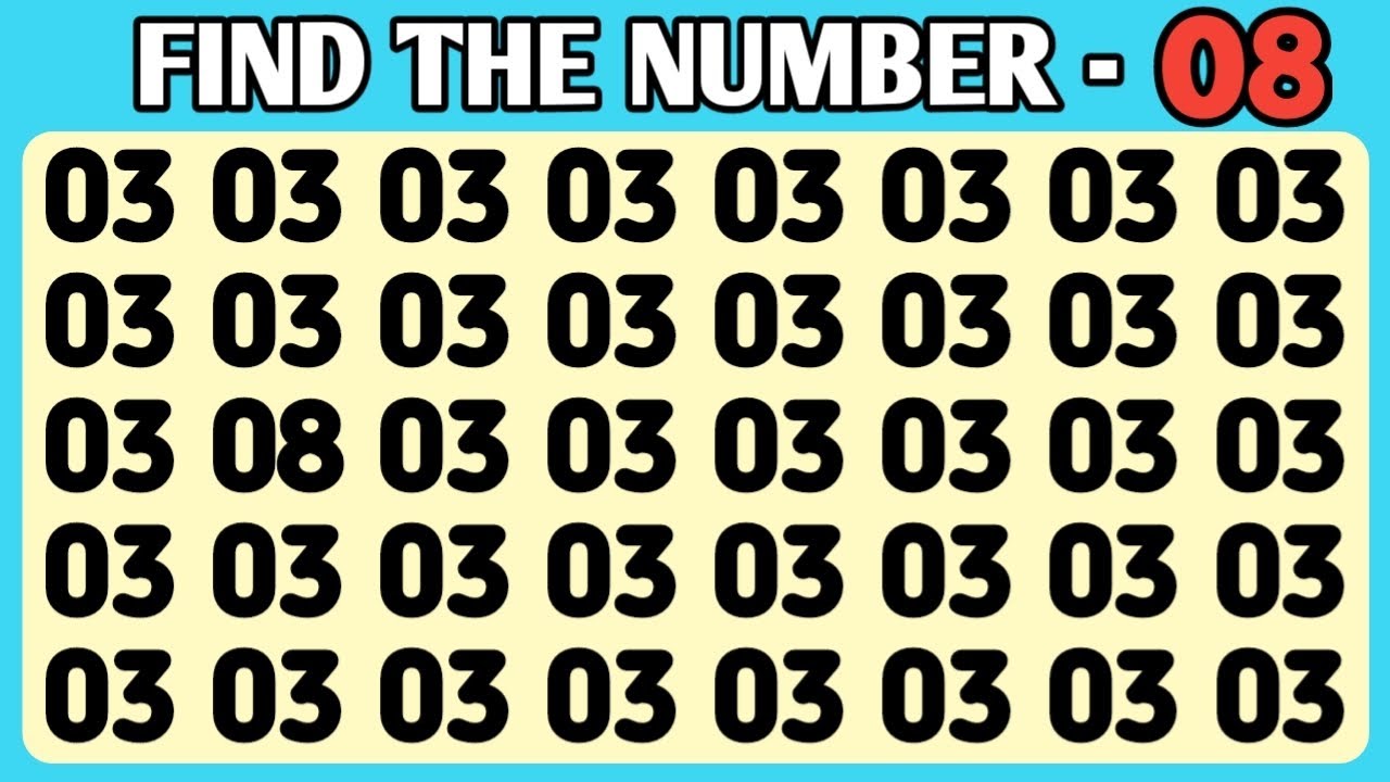 FIND THE MISTAKE || SPOT THE ODD ONE OUT || NUMBERS EDITION || [Easy ...