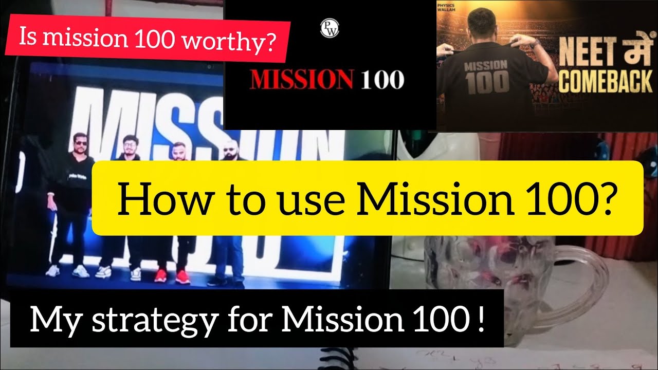BEST WAY to USE *MISSION 100* from December!!🔥 For NEET 2026⚠️, Dropper ...