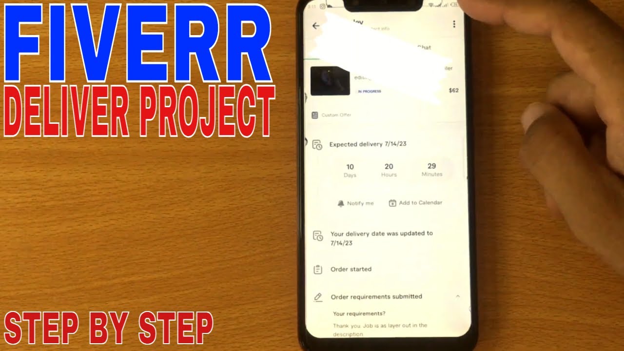 How To Deliver Project On Fiverr Mobile App 🔴 - YouTube