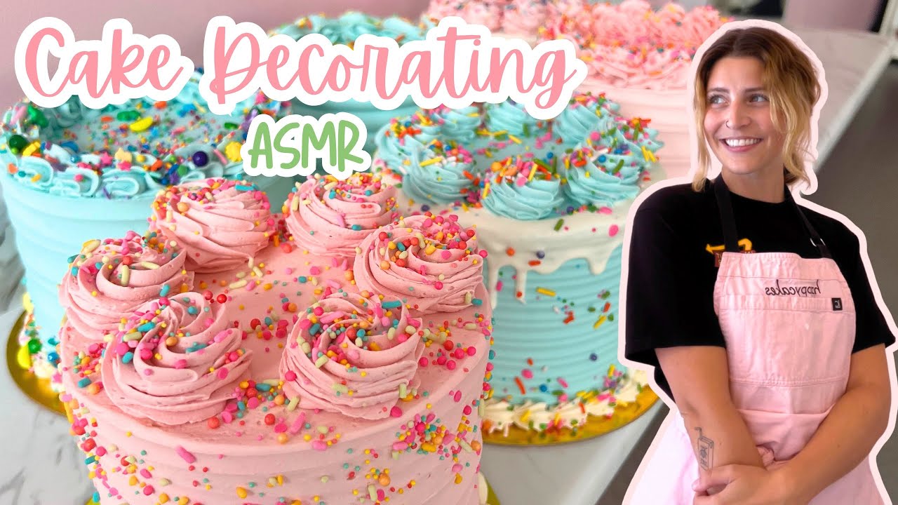 Decorate 6 Buttercream Cakes With Me! | Real-Time, Un-Edited [No ...
