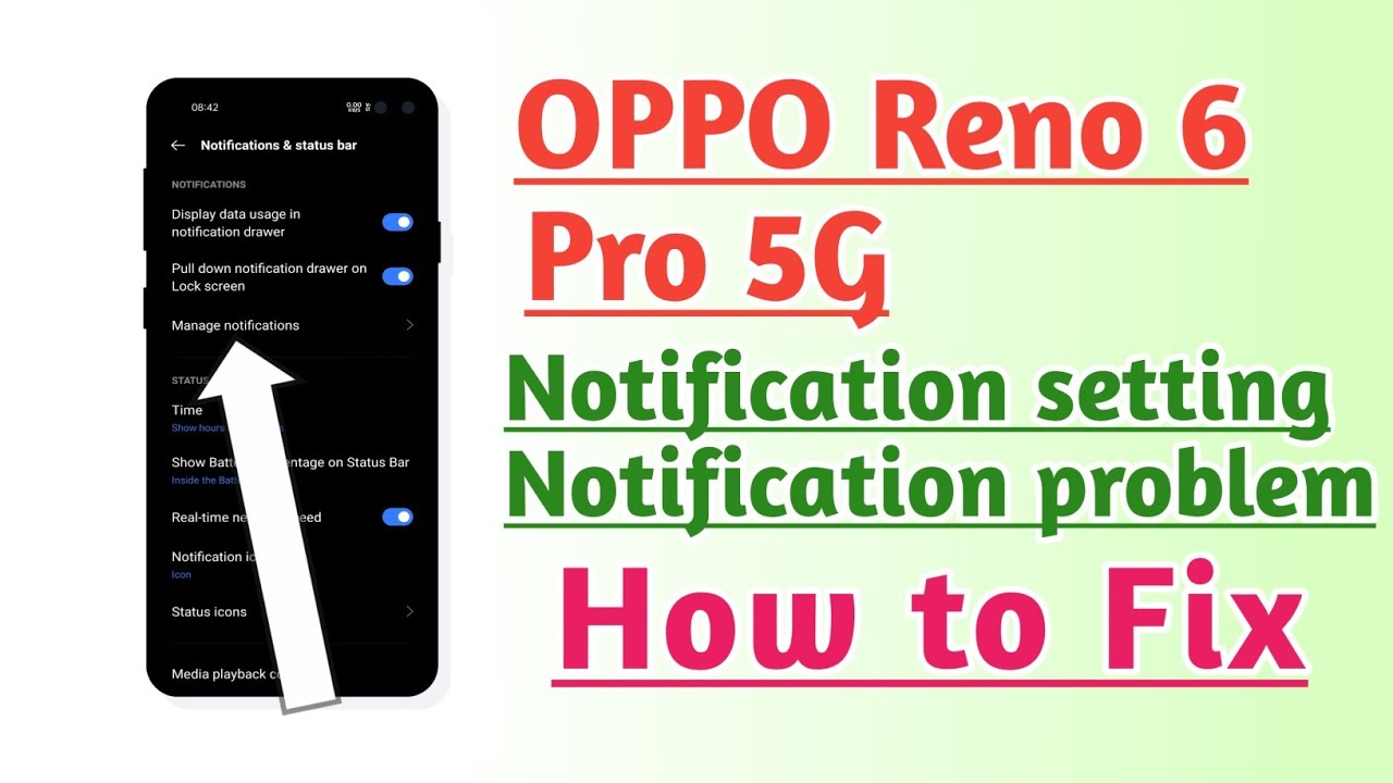 OPPO Reno 6 Pro 5G Notification setting Notification problem How to Fix - YouTube