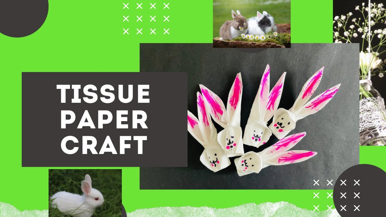 How to make origami Bunny(rabbit) with tissue paper ||Diy||Tissue paper ...