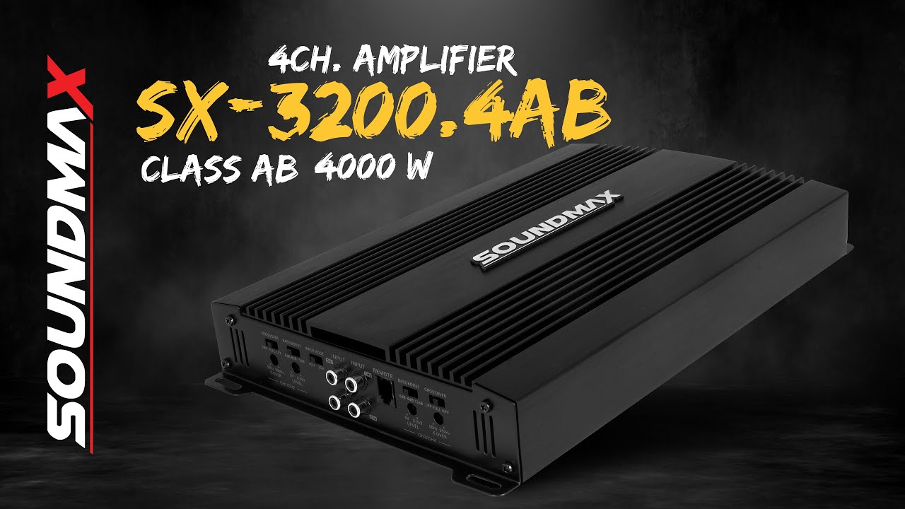 #SOUNDMAX SX-3200.4AB , 4 KANAL AMPLİFİKATÖR - YouTube