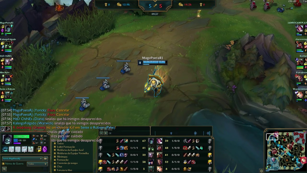 yorick full gameplay maior dano do jogo - League of Legends LOL - YouTube