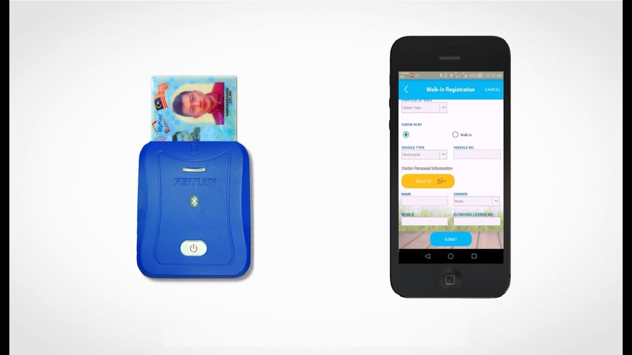 Timetec : bR301 Smart Card Reader for Visitor - YouTube