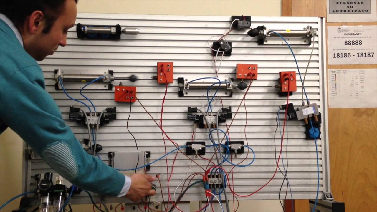 Práctica de Laboratorio - Electroneumática - YouTube