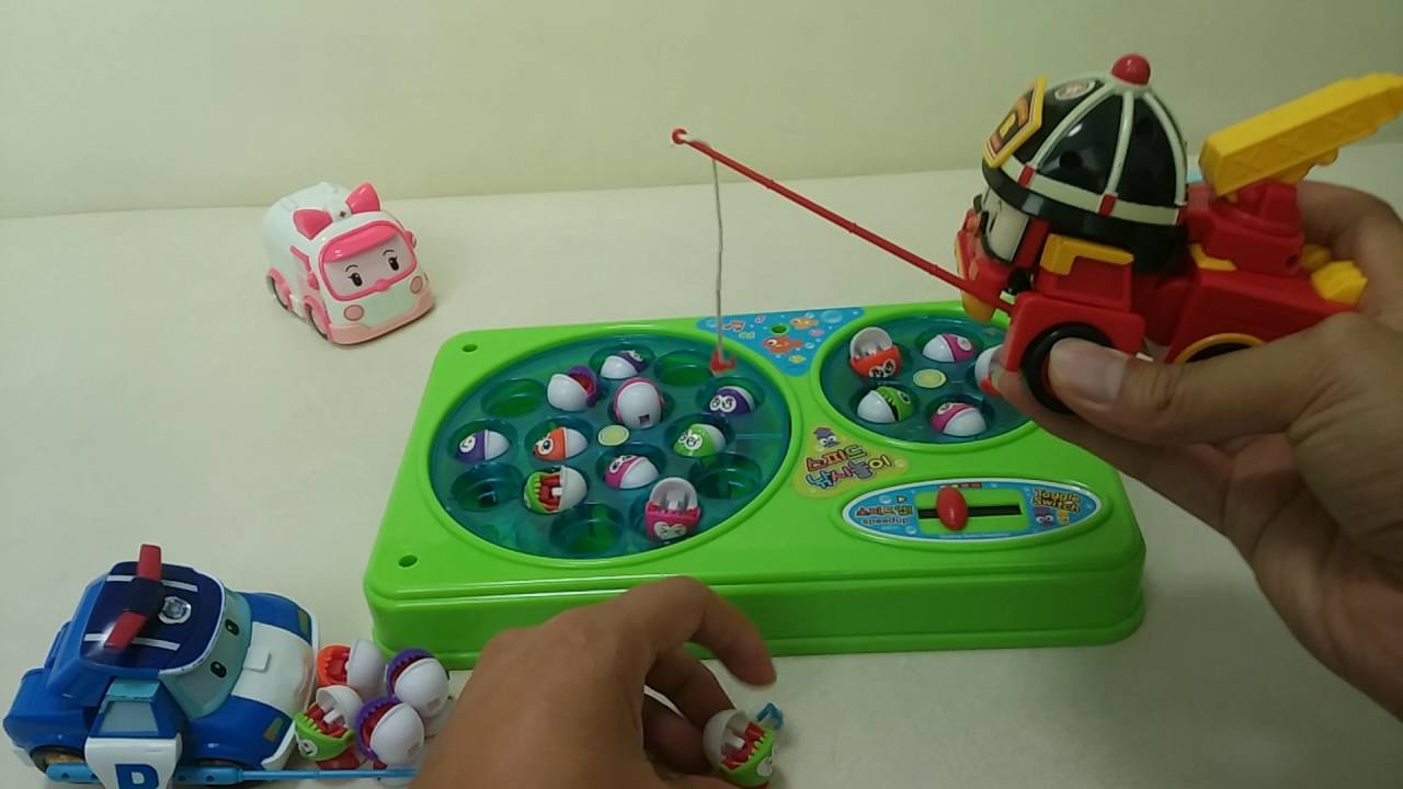 로보카 폴리 낚시 robocar poli fishing - YouTube