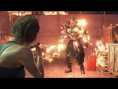 RESIDENT EVIL 3 Remake - All Bosses / Boss Fights Ending - YouTube