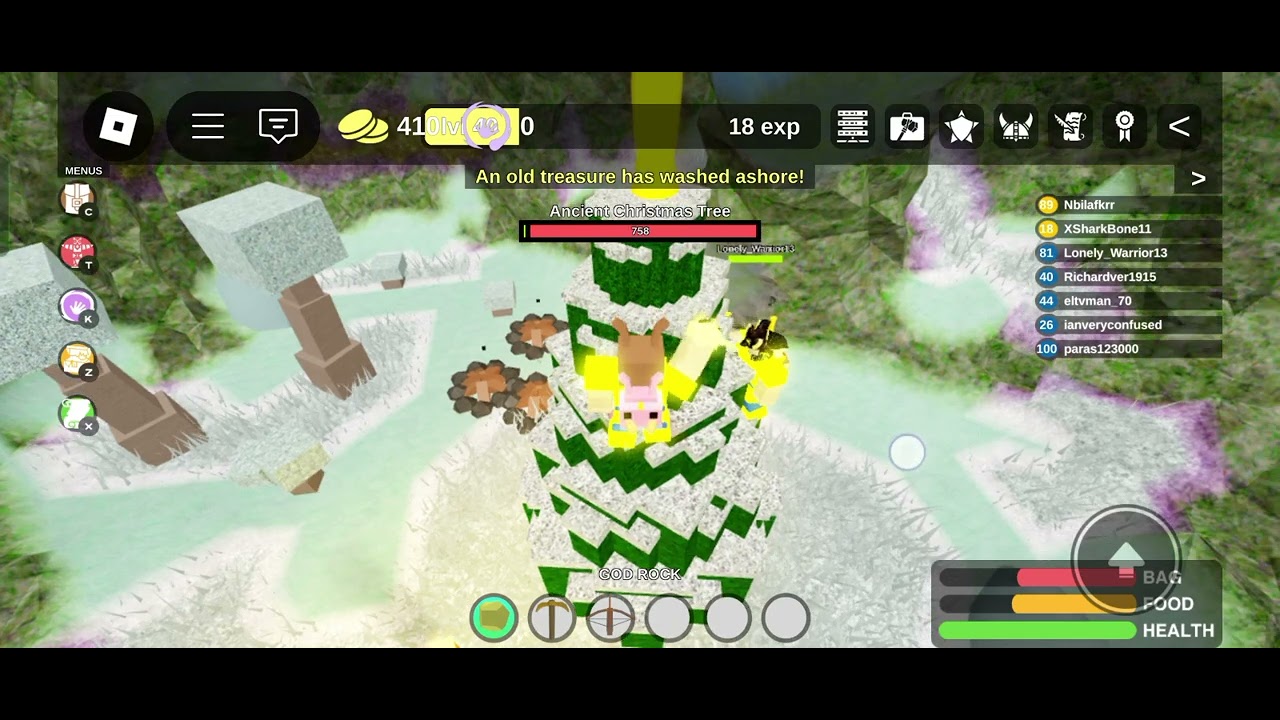 Breaking The Christmas Tree in Booga Booga Reborn - YouTube