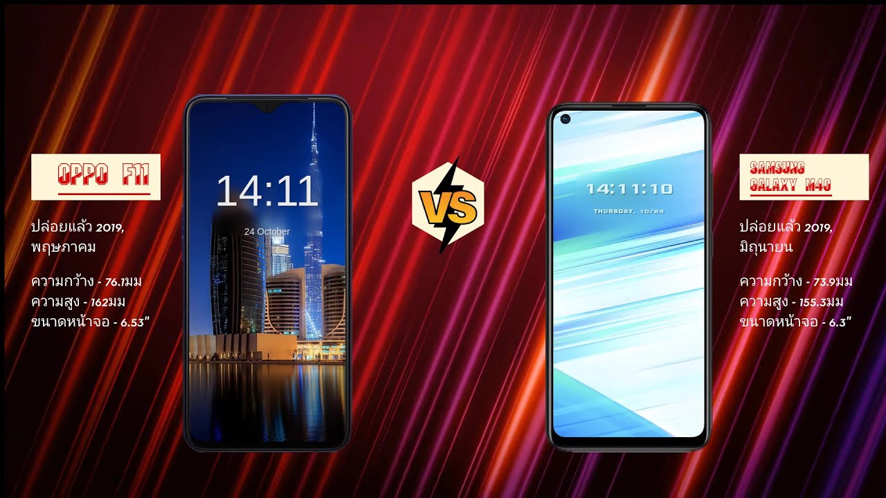 การประลองคุ้มค่าที่สุด: Oppo F11 เทียบกับ Samsung Galaxy M40 - YouTube