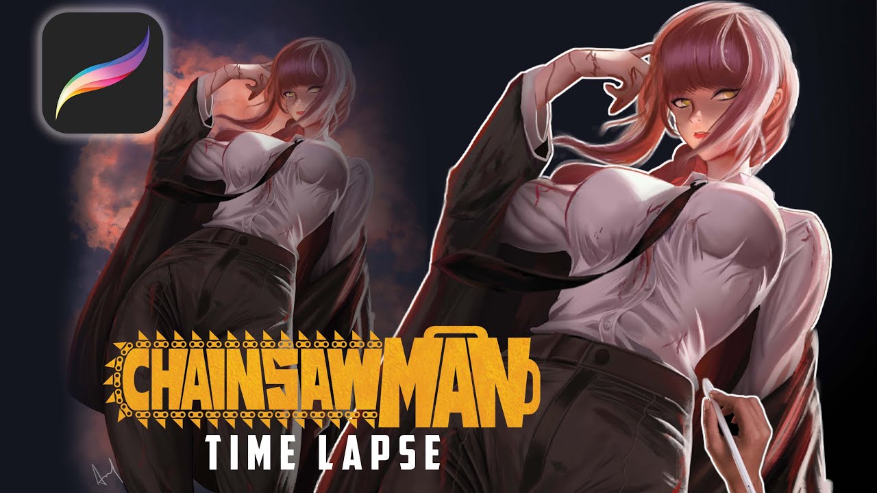 Time Lapse Video of Makima | Chainsaw Man | Procreate - YouTube