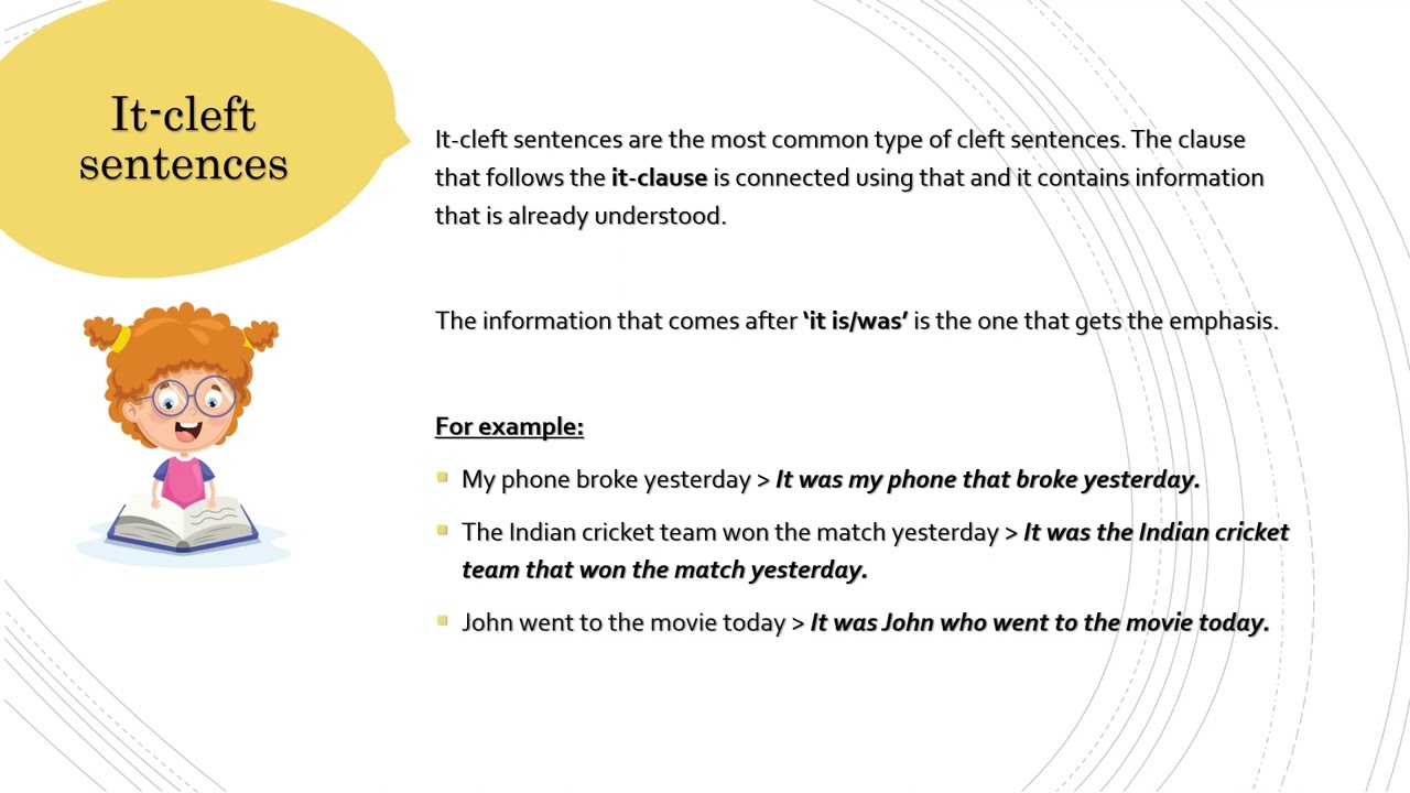 Grammar Orbit: Cleft Sentences - YouTube