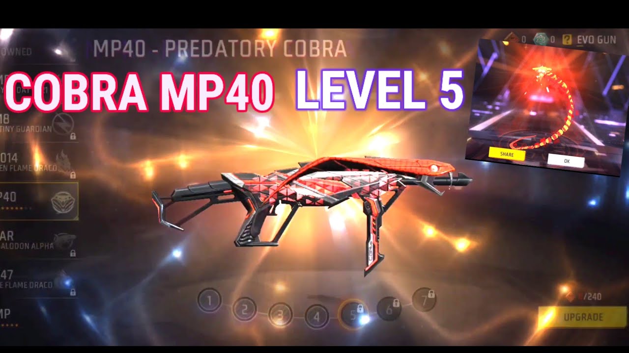 COBRA MP40 LEVEL 5 FREE FIRE🔥||COBRA MP40 JOD GAMEPLAY#freefire#cobra# ...