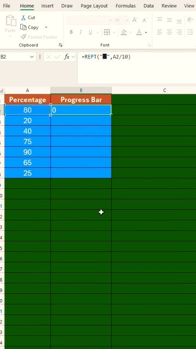 Create an Automatic Progress Bar in Excel 💡 | No VBA Needed! #excel #shorts #exceltips - YouTube