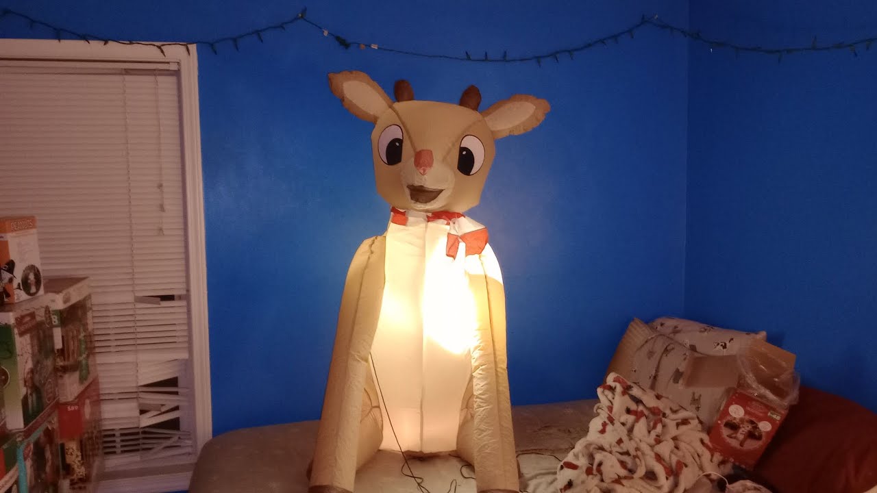 Rudolph the red nosed reindeer inflatable 2016 - YouTube