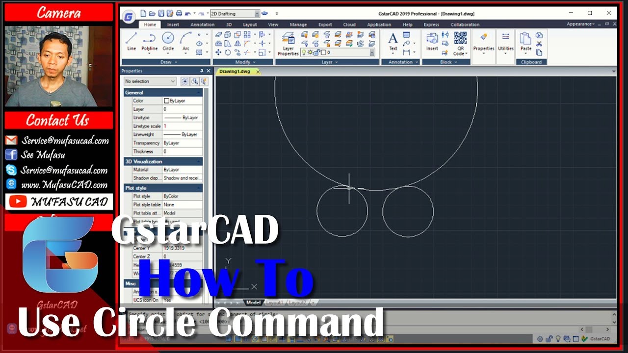 GstarCAD How To Use Circle Command - YouTube