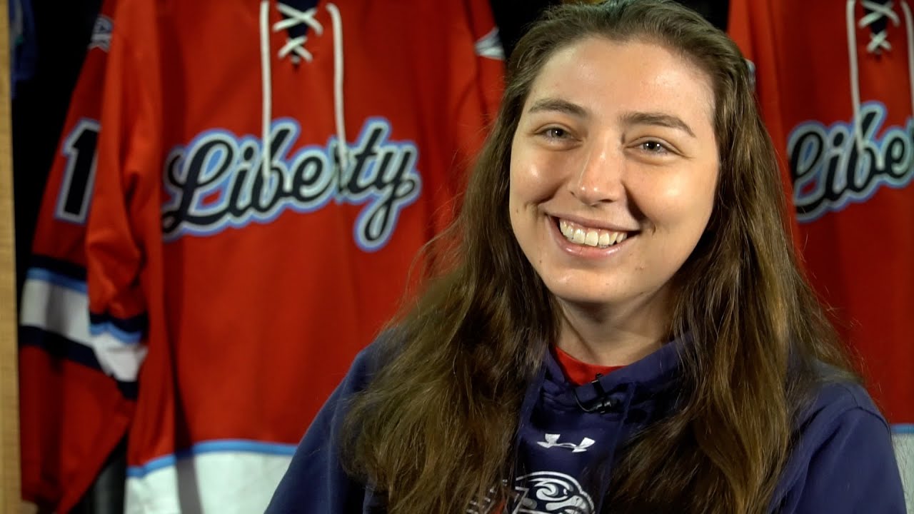 Liberty Defenseman Sally Hoerr Goes Pro - YouTube